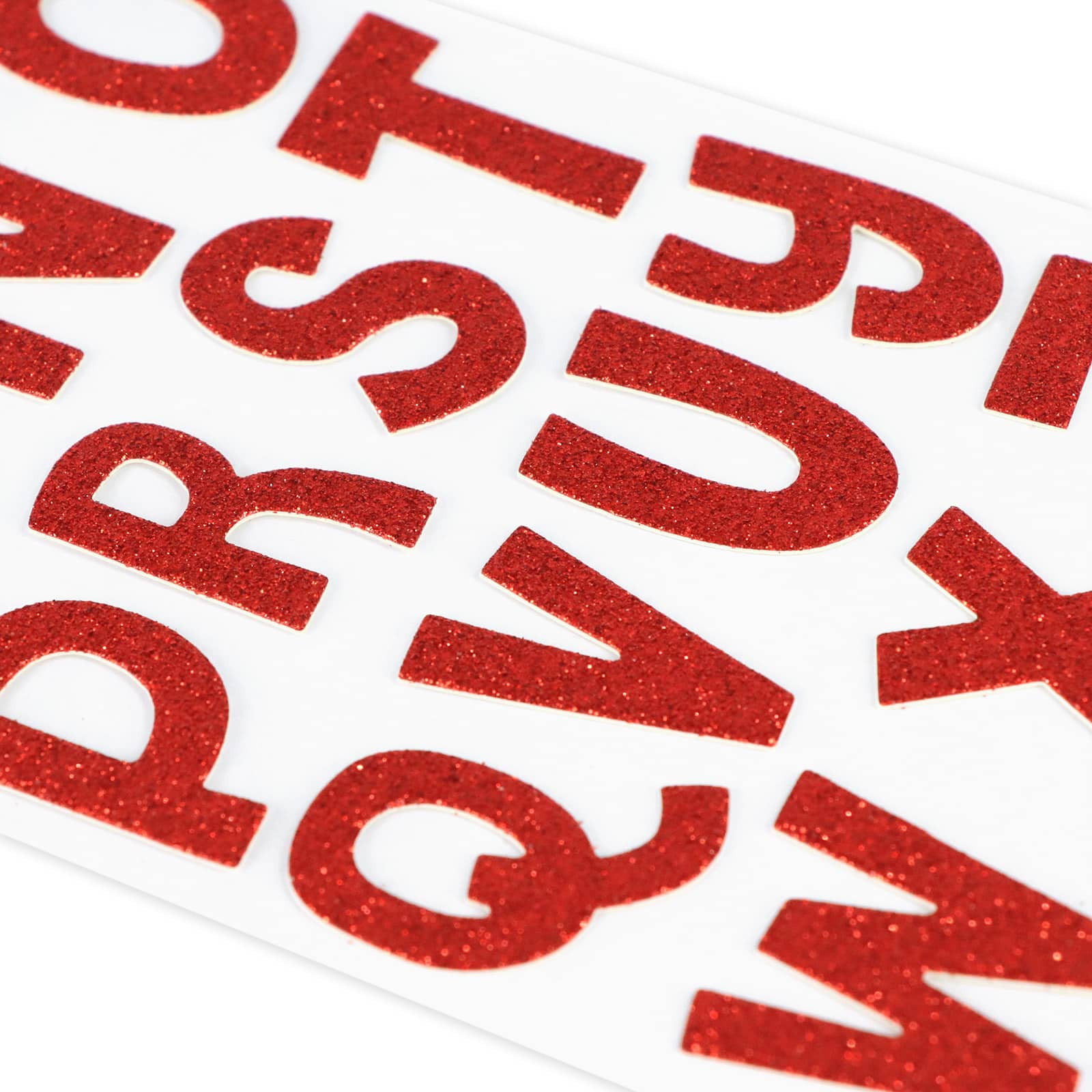 12 Pack: 1.25" Red Glitter Alphabet Stickers by Recollections ...