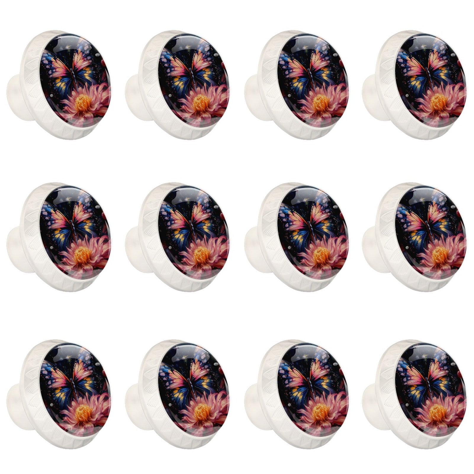 HemaKayy 12 Pack 1.37" Decorative Cabinet Knobs - Premium ABS & Glass ...