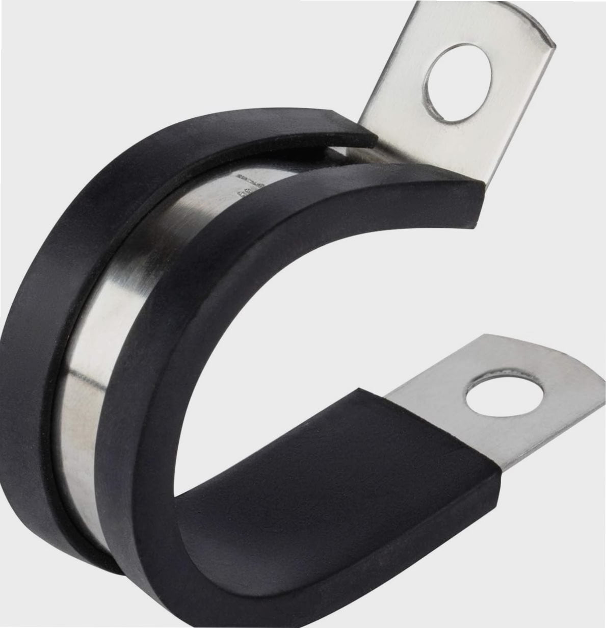 12 Pack 1 Inch Rubber Cushioned Stainless Steel Cable Clamp, Hose Clamp ...