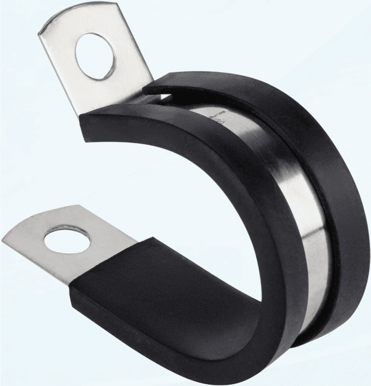 12 Pack 1 Inch Rubber Cushioned Stainless Steel Cable Clamp, Hose Clamp ...