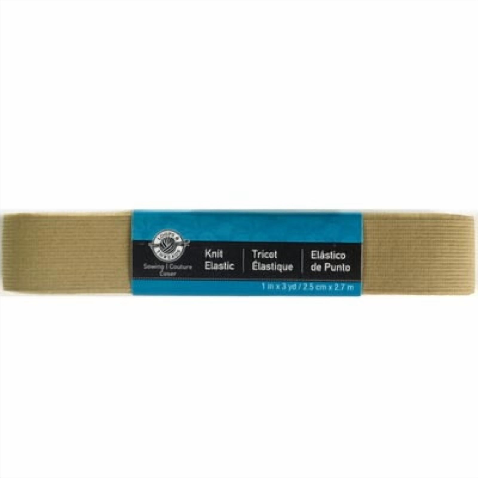 12 Pack: 1" Khaki Knit Elastic by Loops & Threads™ - Walmart.com