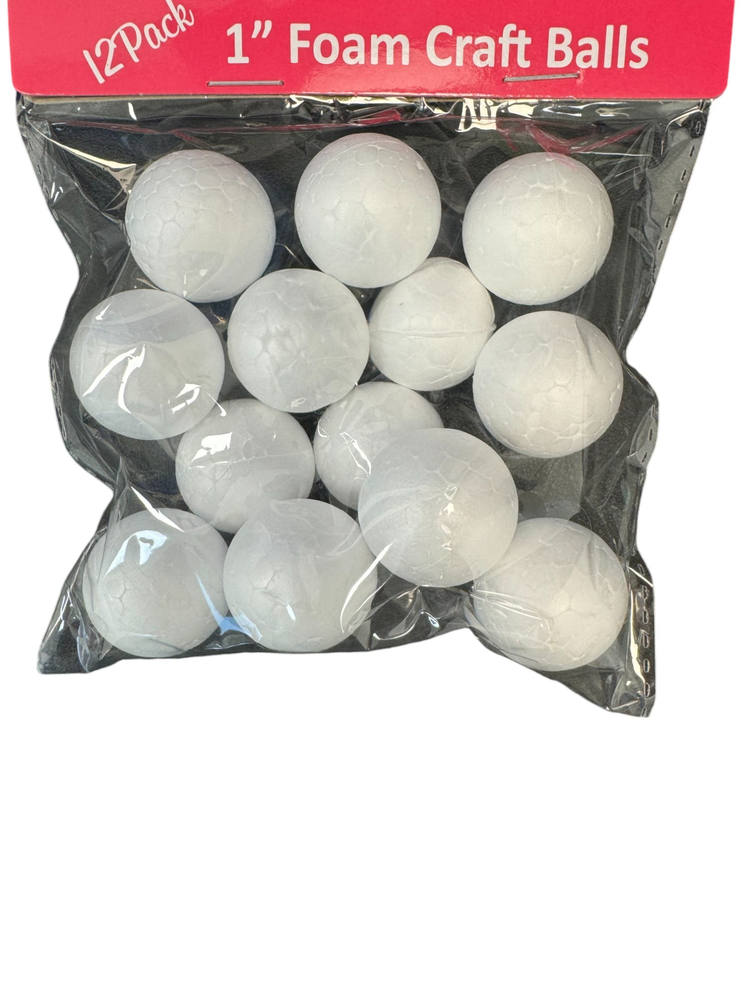 12 Pack 1 inch Foam Craft Balls for School & Craft Projects – High ...