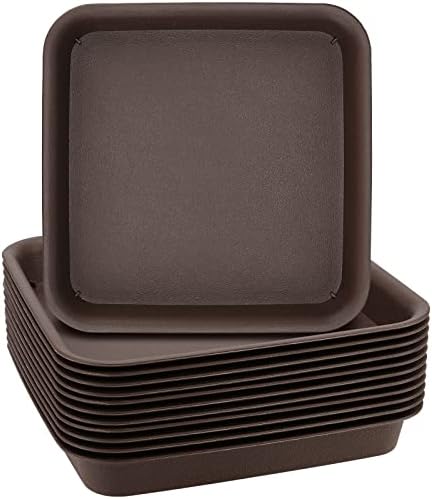 12 Pack 10 Inch Square Plant Saucer, Plastic Plant Water Dray Tray ...