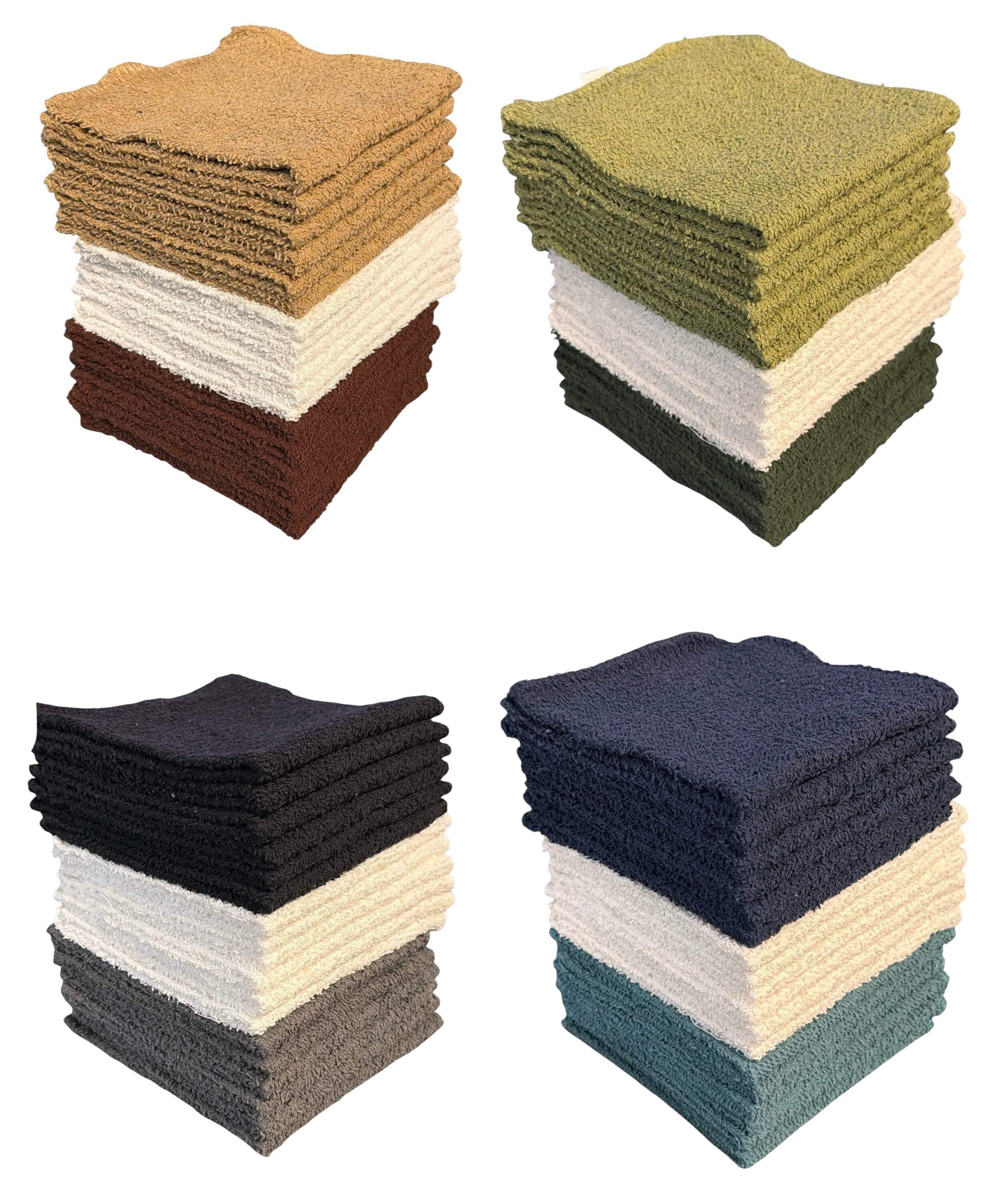 Washcloths, 72 Pcs 100% Cotton wash Cloths, Soft and Maximum Absorbent ...