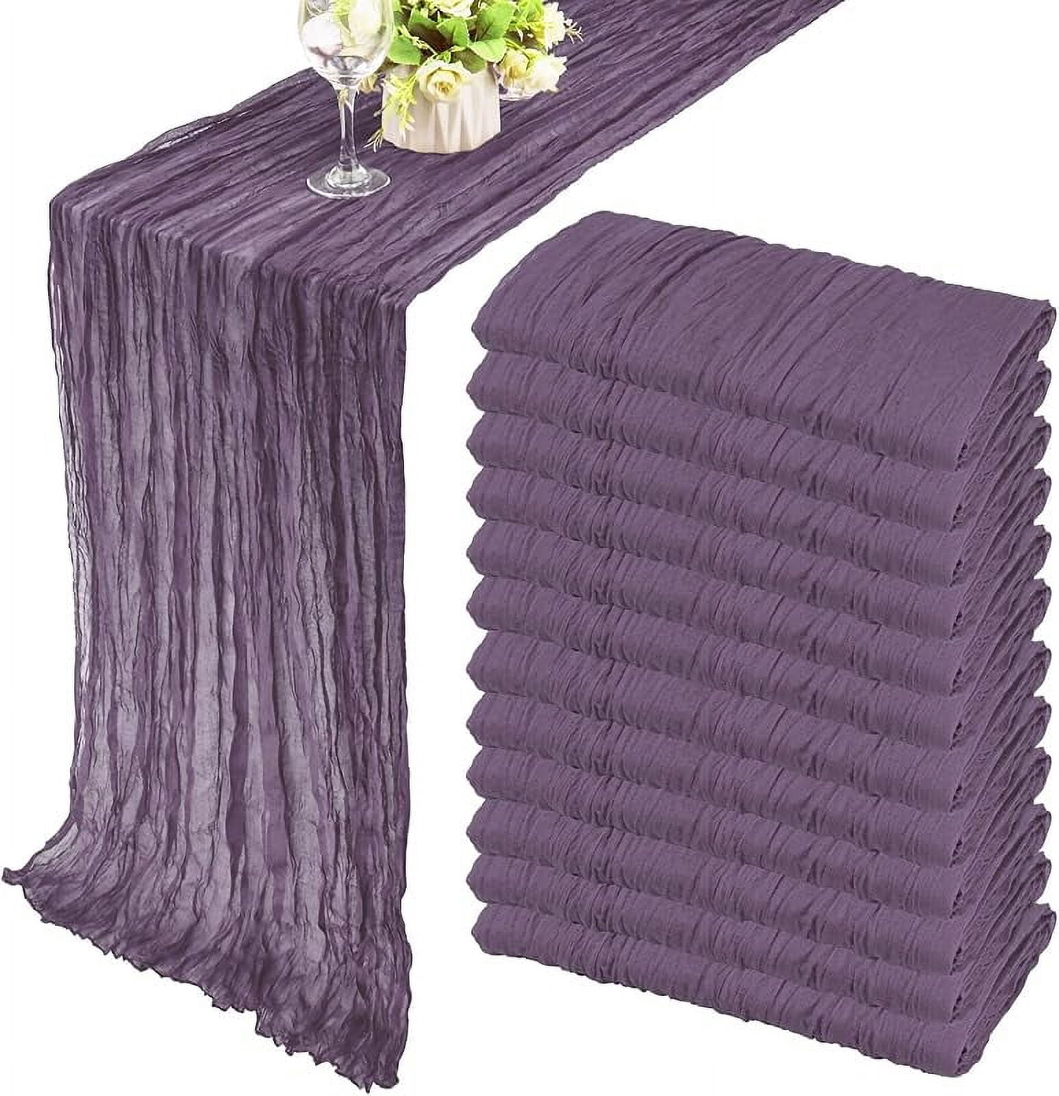 12 Pack 10Ft Cheesecloth Table Runner 35x120 Inch Boho Gauze Table ...