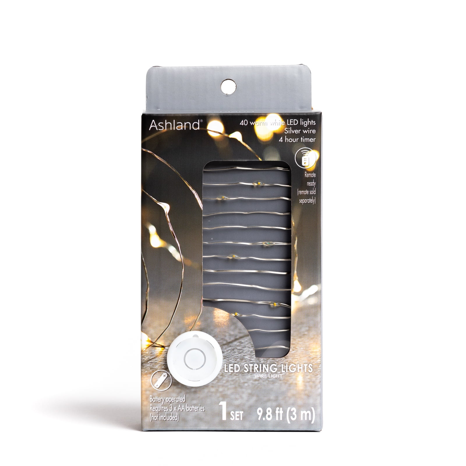 12 Pack: 10ft. Warm White Silver Wire LED String Lights by Ashland ...