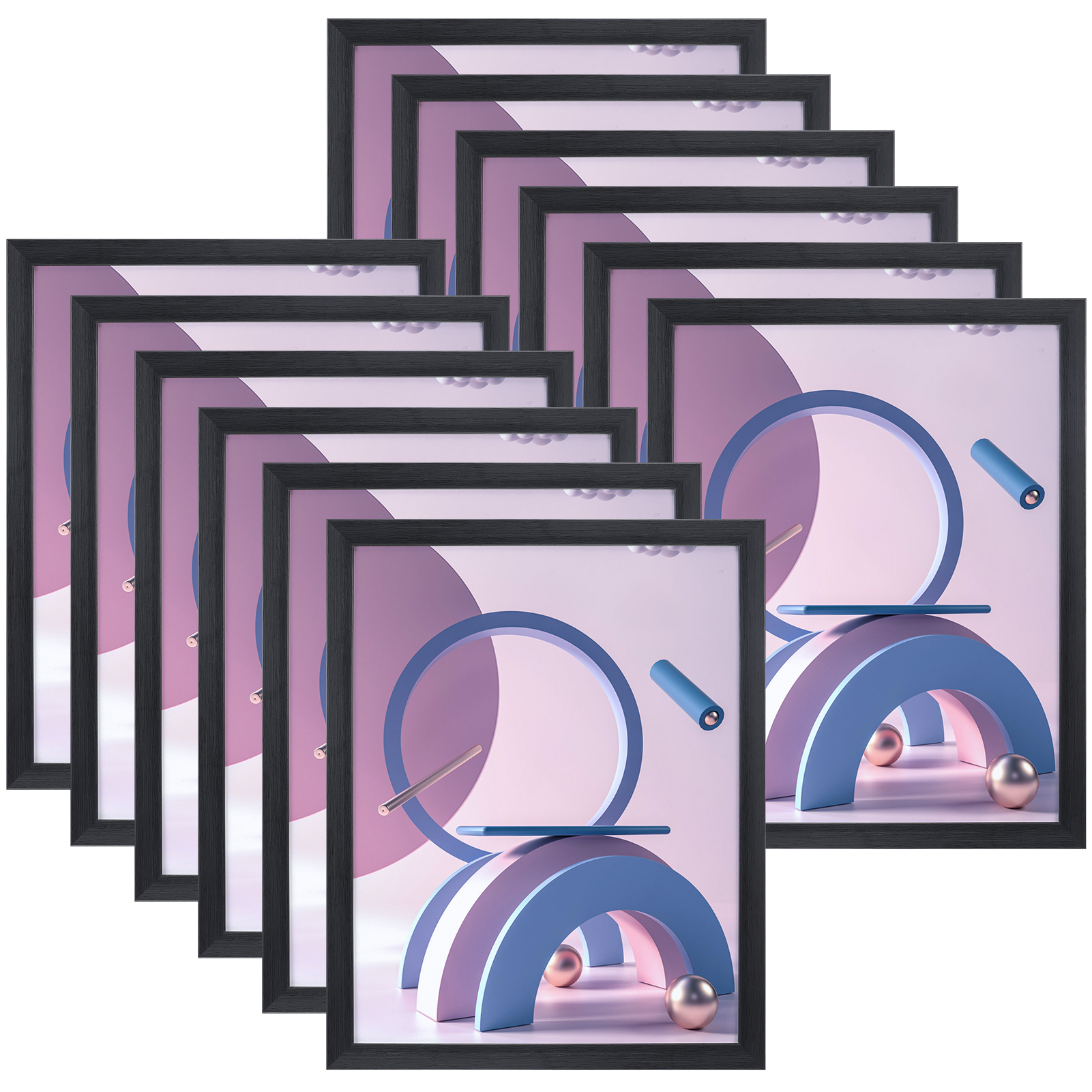 8 Pack: 9 Opening Black Dimensional 5" x 7" Collage Frame by Studio ...