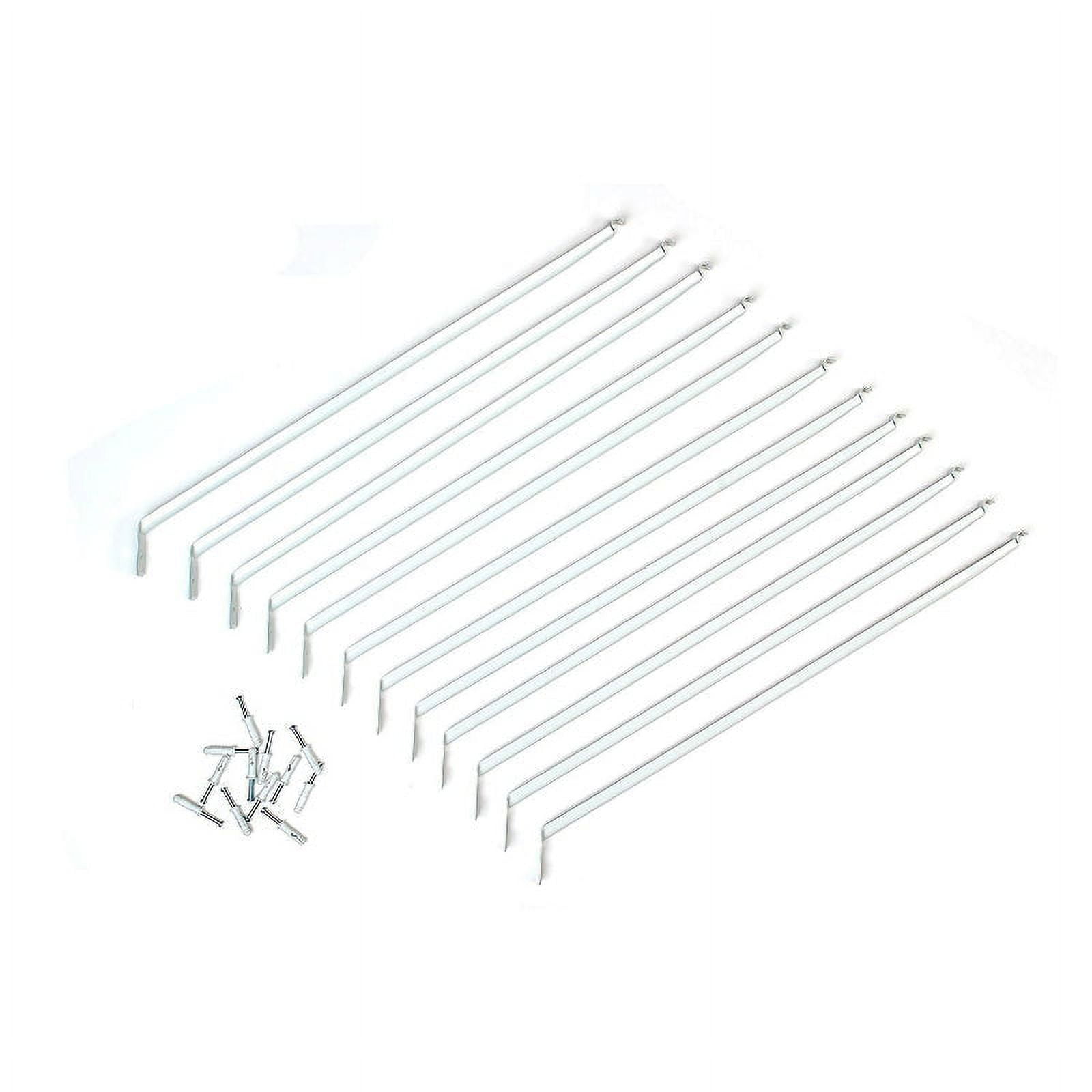 12 Pack 12" White Express Shelf Support Bracket With Anchors - Walmart.com