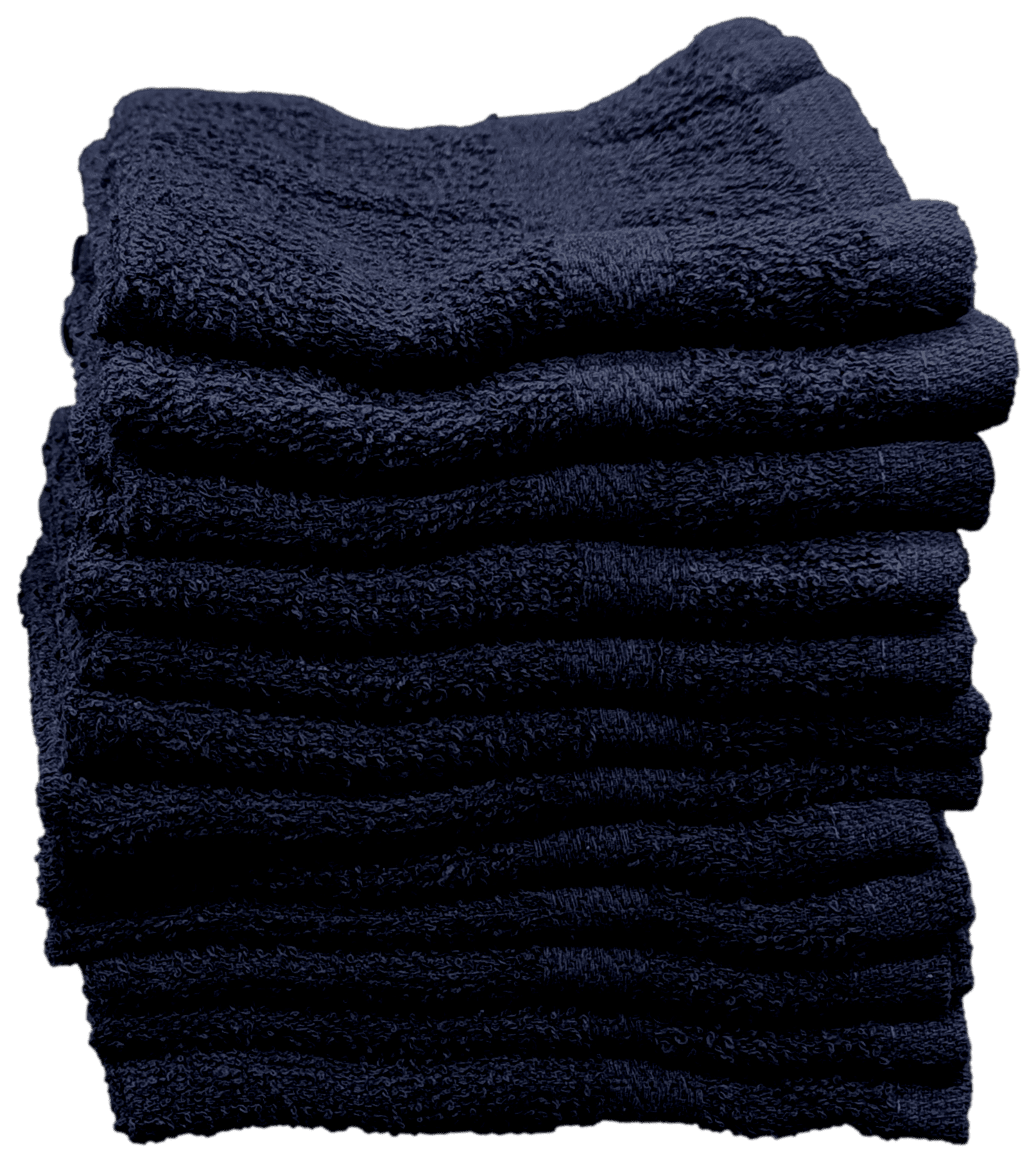 12 Pack 12 x 12 100% Cotton Washcloth Rags | Spa Face Gym Bath | Navy ...