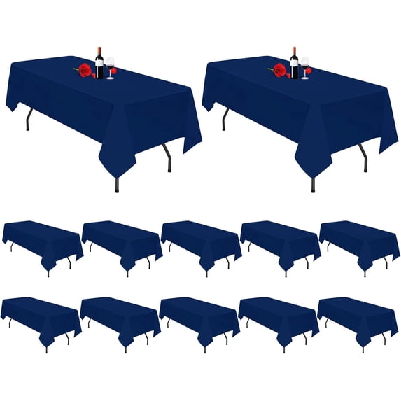 12 Pack 120 Inch Round Tablecloth White Round Tablecloth Wrinkle ...