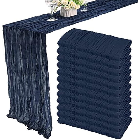 12 Pack 13Ft Cheesecloth Table Runner 35x157 Inch Boho Gauze Table ...