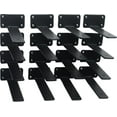 12 Pack - 14 inch White Hidden L Shelf Bracket (1/5 Inch Thicked) Iron Floating Shelf Brackets ...