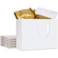 12 Pack 15.7 Inch Extra Large White Gift Bags with Tissue Paper ...