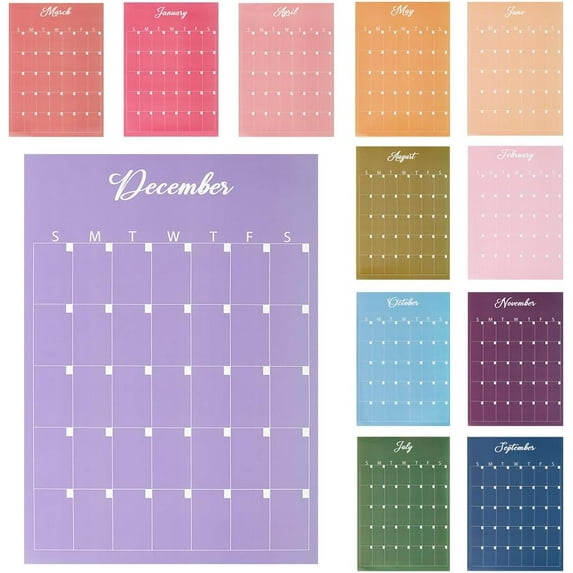 12 Pack 16.5x11.8 Inch 2025-2026 Wall Calendar Blank Planner Large ...