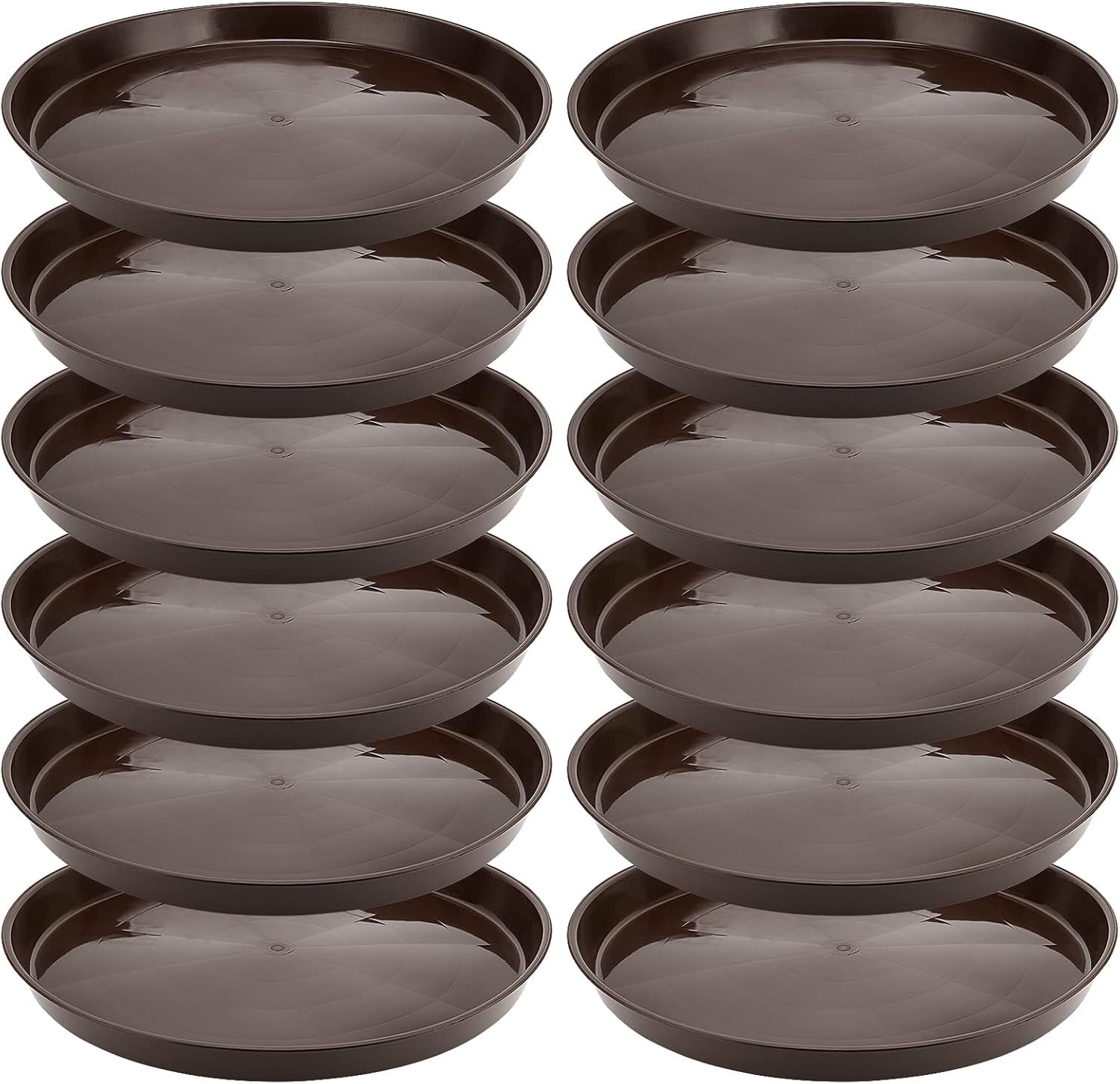 12 Pack 17 Inch Plastic Plant Saucers, Round Plant Pot Saucers, Large ...