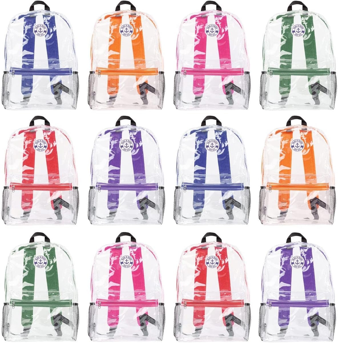 Yacht & Smith 12 Pack 17 Inch Wholesale Bulk Clear Translucent Children ...