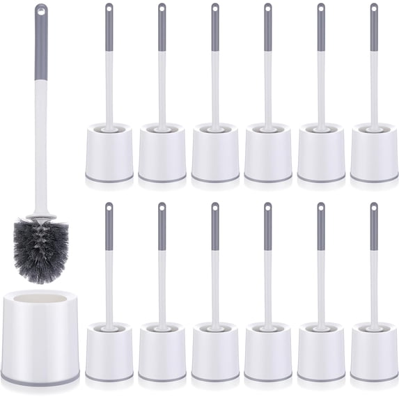 12 Pack 18.12 Inch Toilet Bowl Brush and Holder for Bathroom Toilet ...