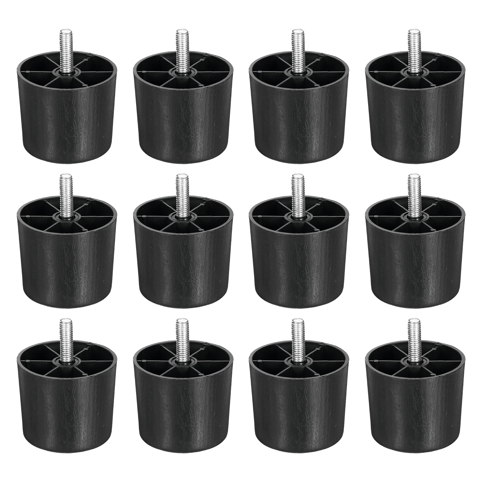 12 Pack 2.01 x 2.36 Inch Furniture Legs, Plastic Sofa Coach Legs ...