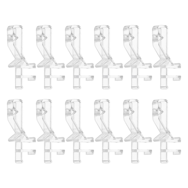 12 Pack 2-1/8 Inch Clear Valance Clips, Hidden Window Blind Valance ...