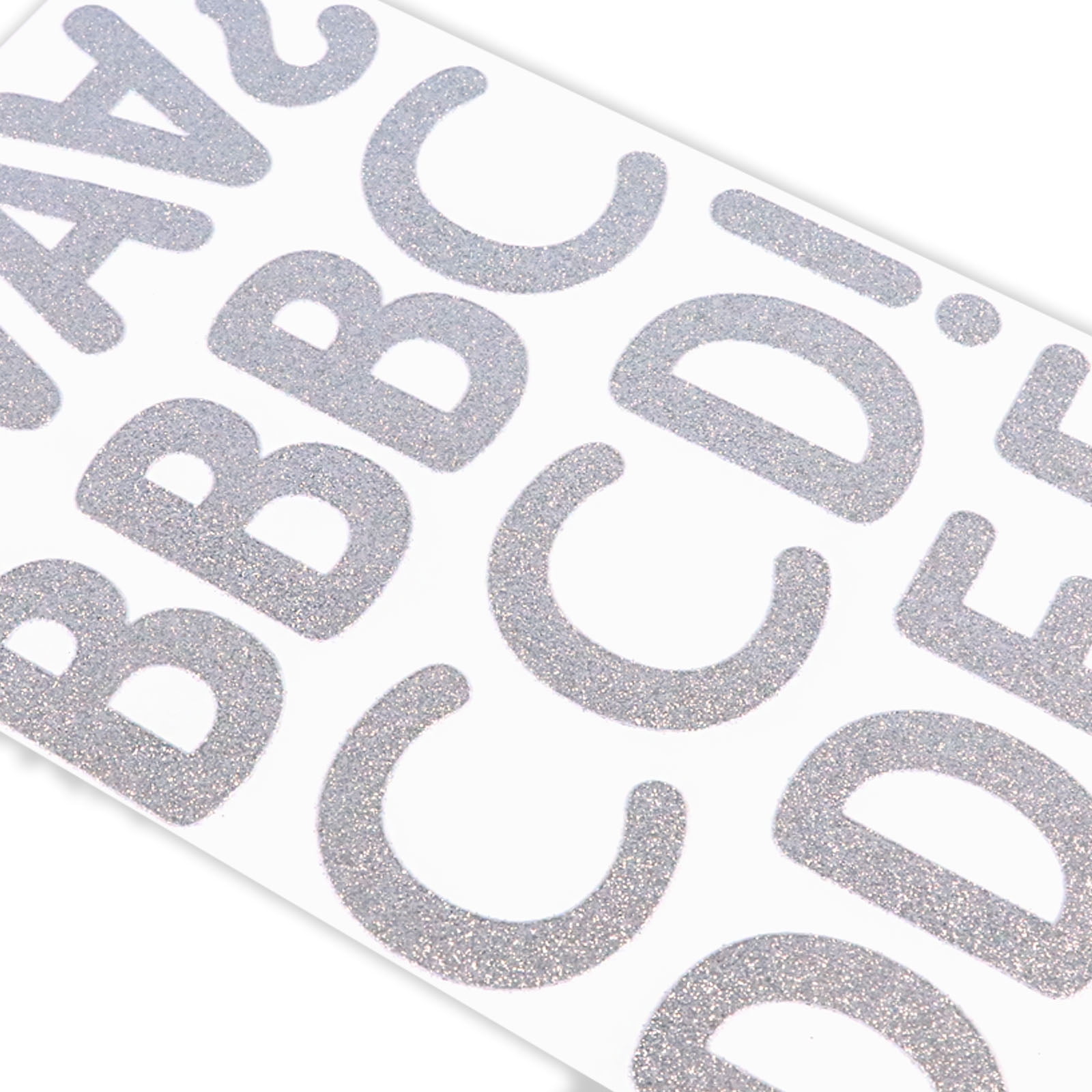 12 Pack: 2.25" Silver Glitter Alphabet Stickers by Recollections ...