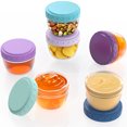 12 Pack 2.7oz (80ml) Mini Plastic Condiment Containers, 6 Gradient Blue ...