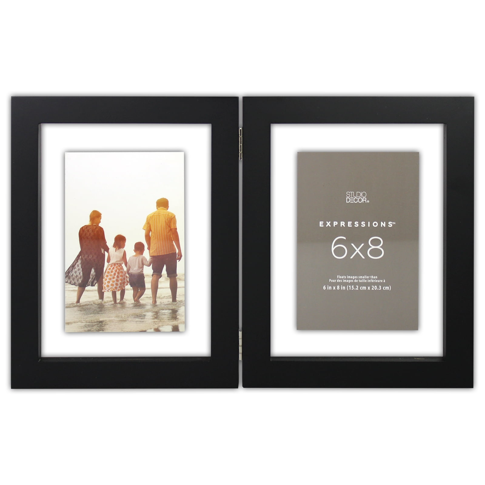 12 Pack: 2 Opening Black Hinge 6" x 8" Float Frame - Expressions™ by ...
