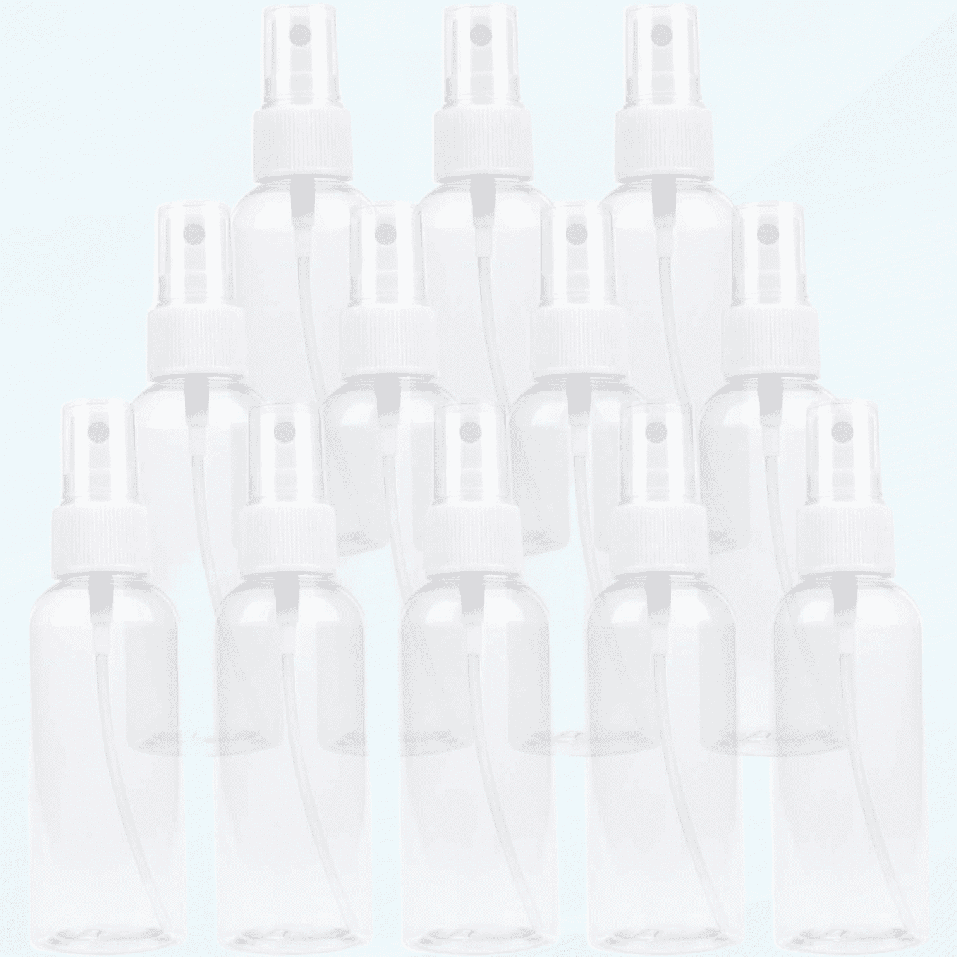12 Pack 2 oz Fine Mist Spray Bottles, Transparent Plastic, Refillable ...