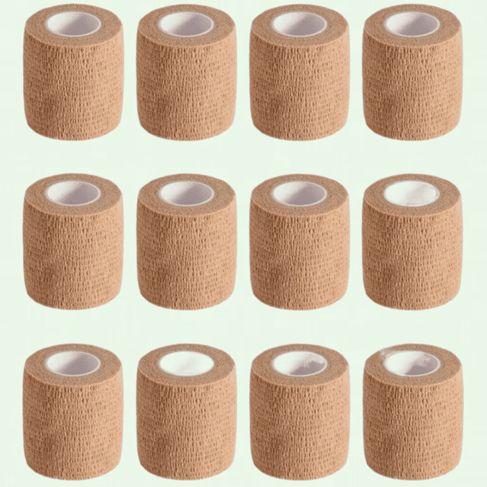 12 Pack 2" x 5 Yards Self Adhesive Elastic Bandage Wrap, Stretch Self ...