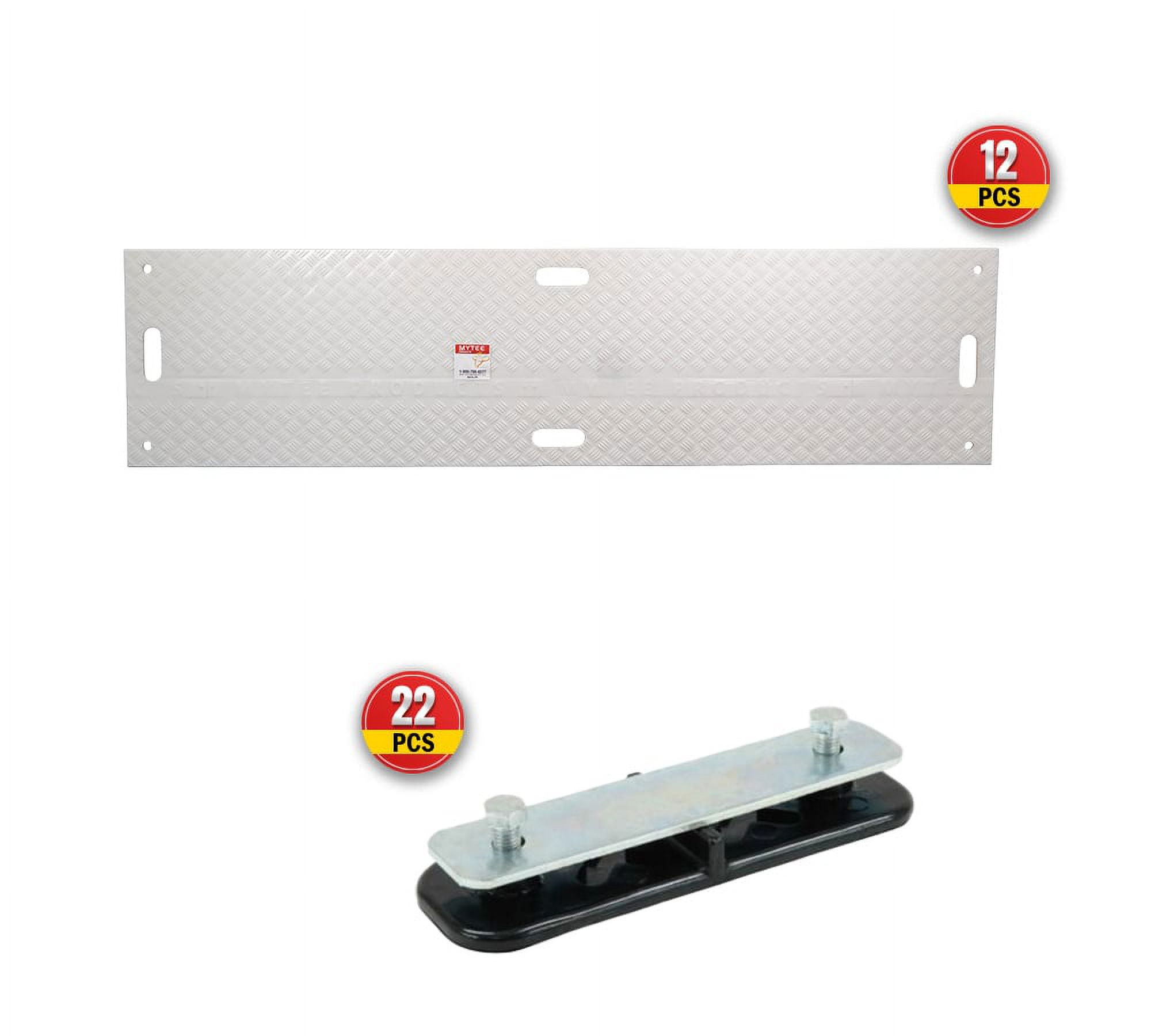 12 Pack 2' x 8' White Ground Protection Mats with Diamond Plated Tread ...