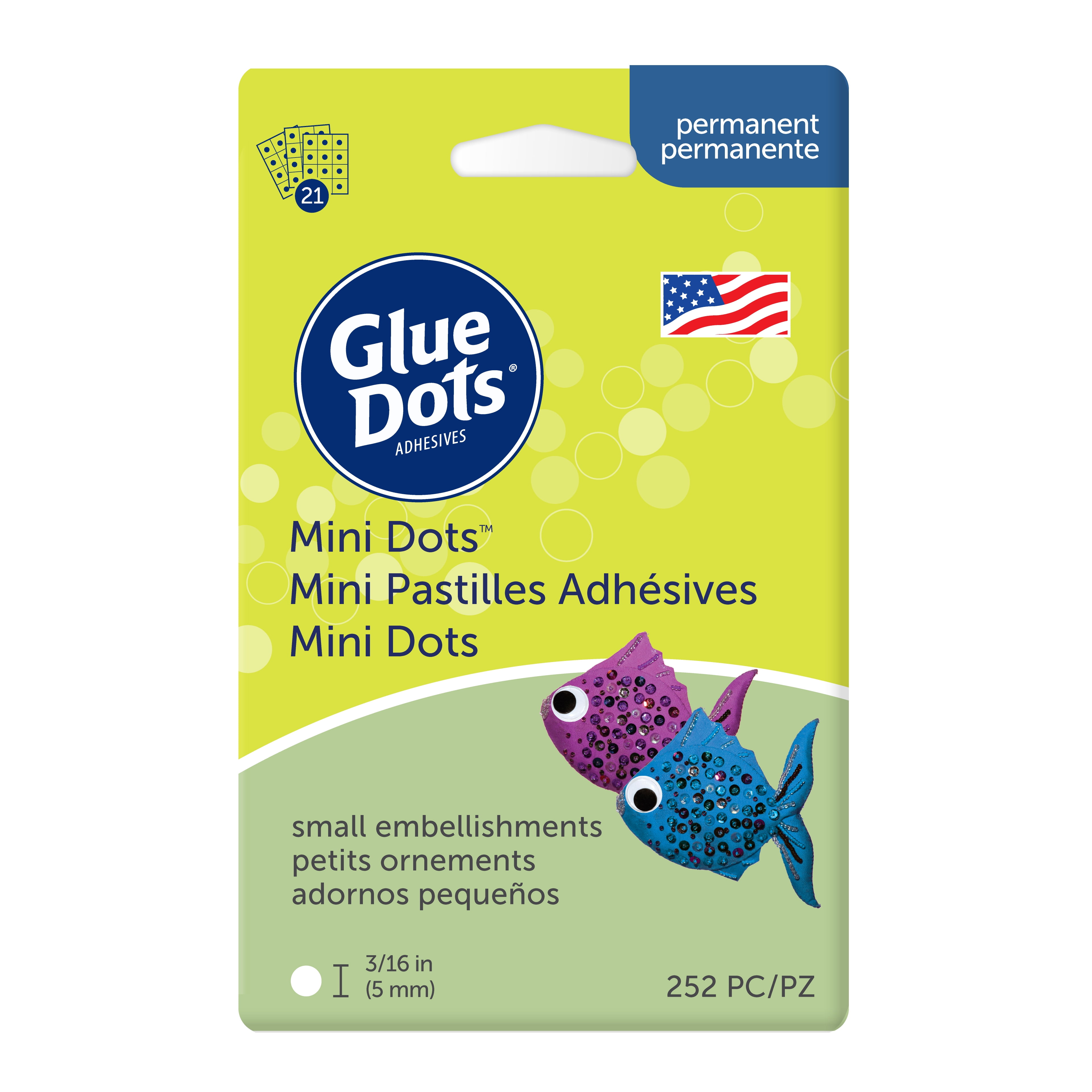 Glue Dots Mini Dots - 12 Pack: 252 ct. (3,024 total) Small Craft Dots ...