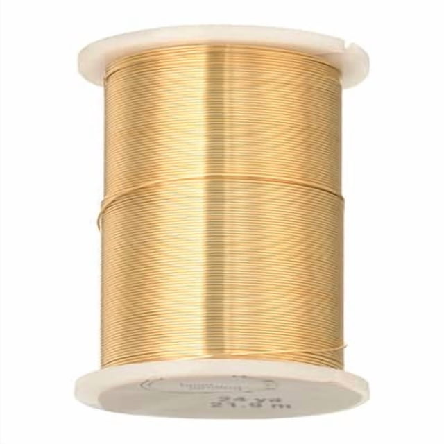 12 Pack: 28 Gauge Gold Beading Wire by Bead Landing - Walmart Business ...