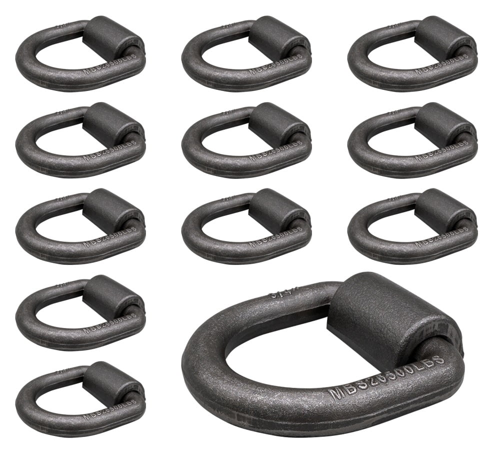 (12 Pack) 3/4" Heavy Duty Weld-On Forged D Ring 26,500Lbs - Walmart.com