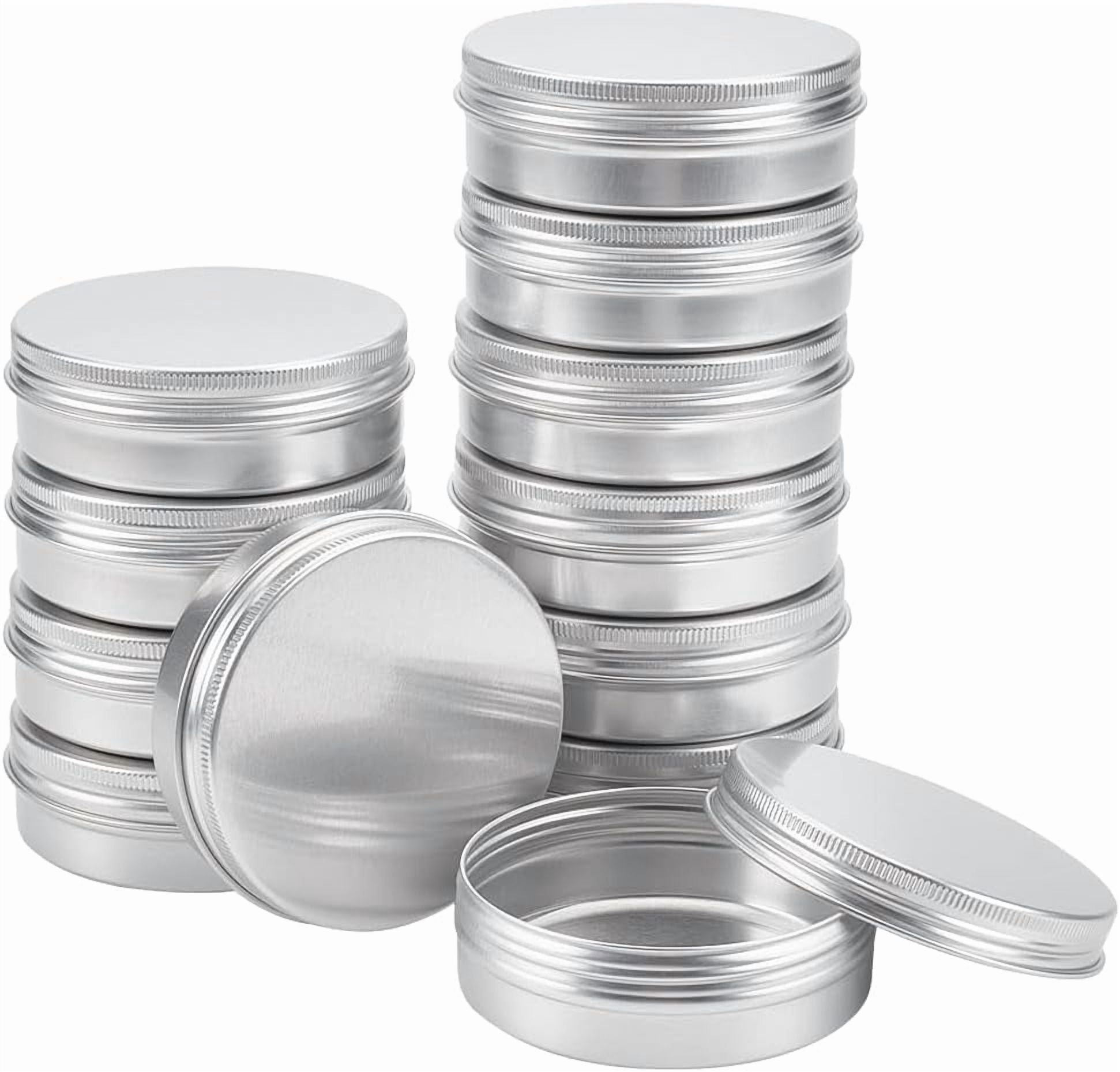 12 Pack 3.4 OZ Tin Cans Screw Top Round Aluminum Cans Screw Lid ...