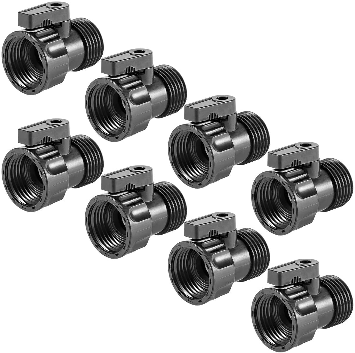 12 Pack 3/4'' Plastic Garden Hose Shut Off Valve- Standard Water ...
