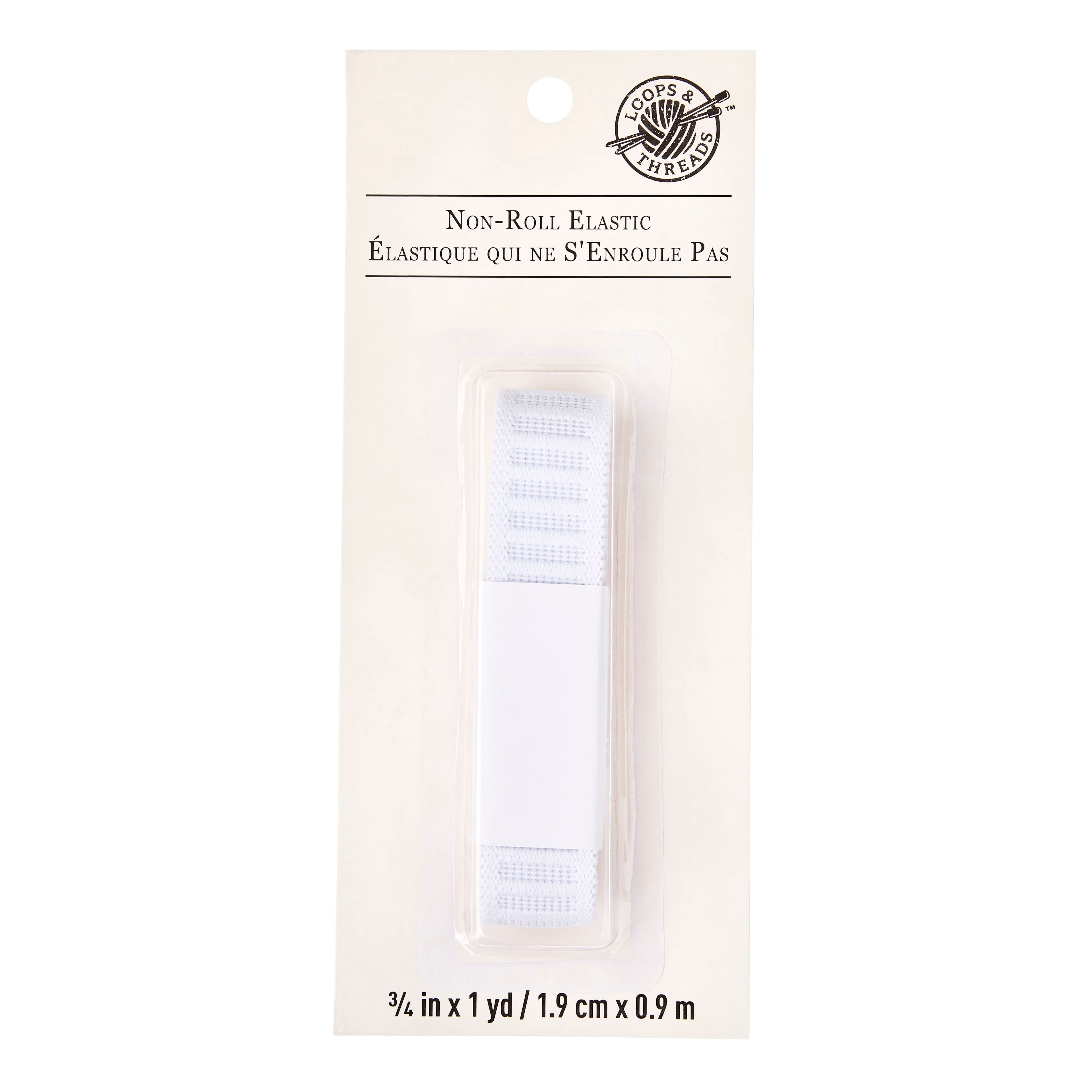 12 Pack: 3/4" White Non-Roll Elastic by Loops & Threads - Walmart.com
