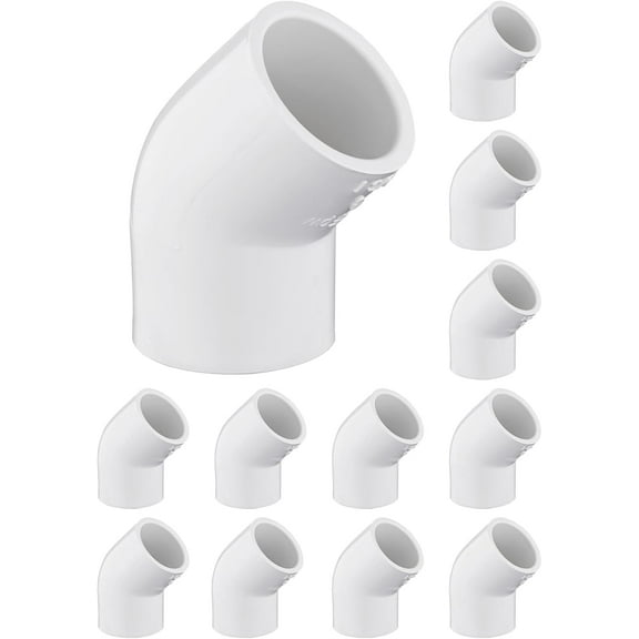 XUERUI-1 inch PVC 90 Degree Elbow Pipe Fitting, 10Pcs 2 Way Right Angle ...