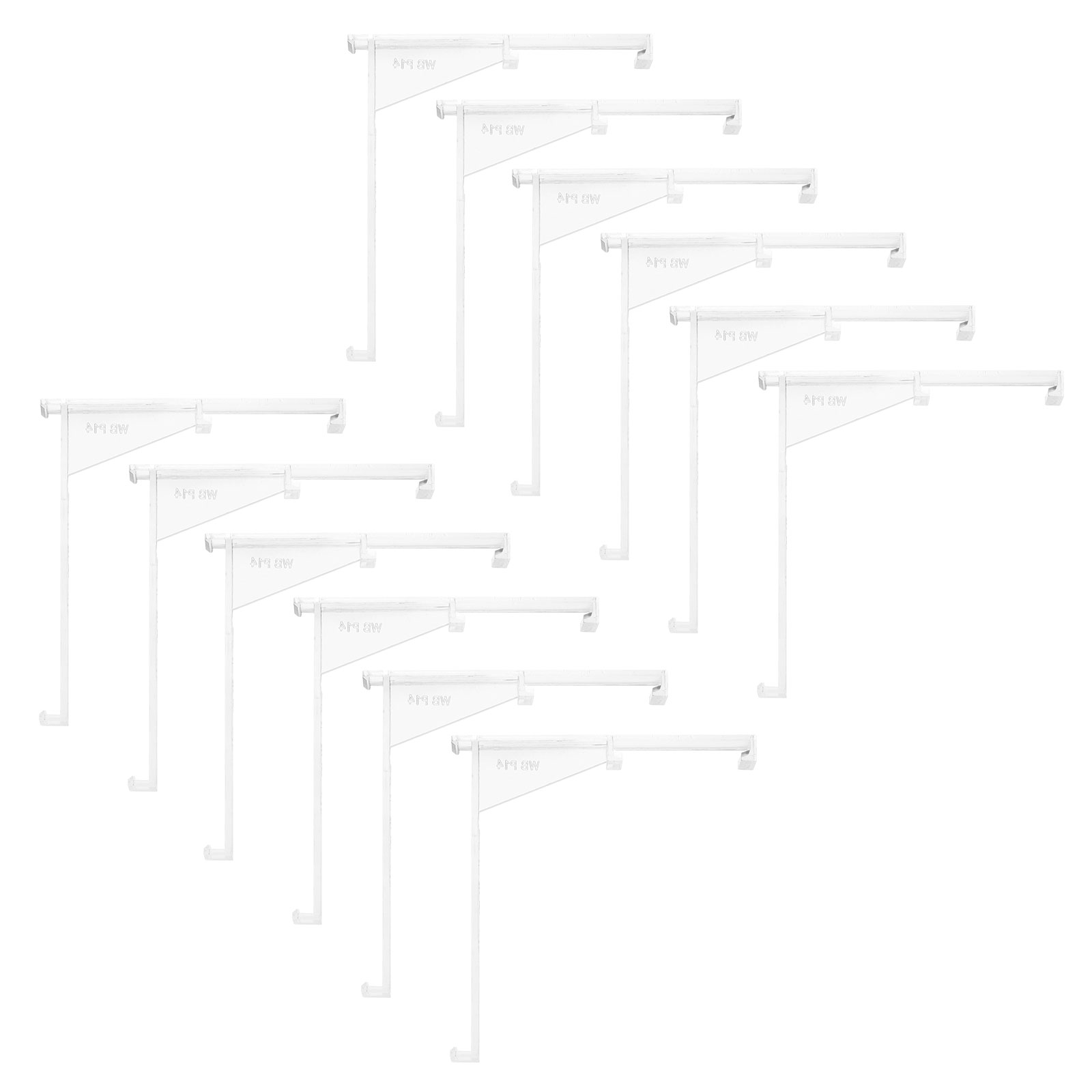 12 Pack 3.5 Inch Clear Valance Clips, Hidden Vertical Blind Valance ...