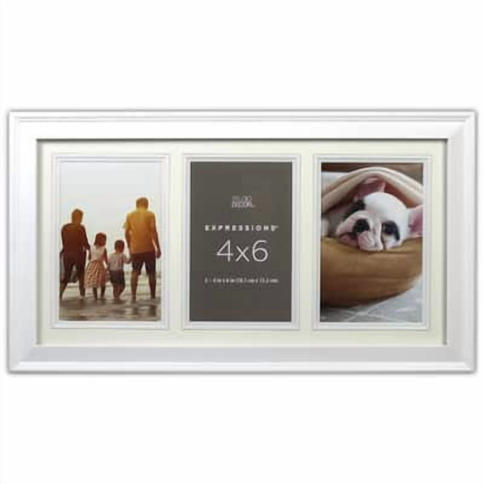 12 Pack: 3 Opening White 4" x 6" Collage Frame with Fillet Mat ...