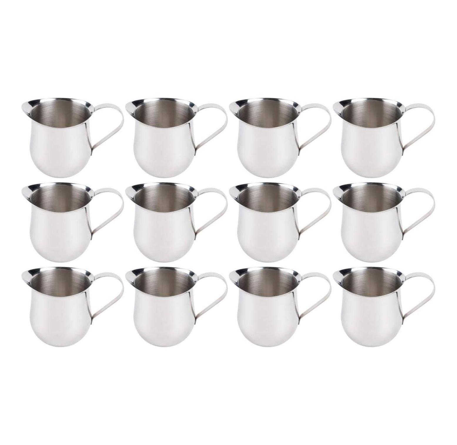 (12 Pack) 3-Ounce Stainless Steel , 90 ml. -Shaped Serving Cream ...