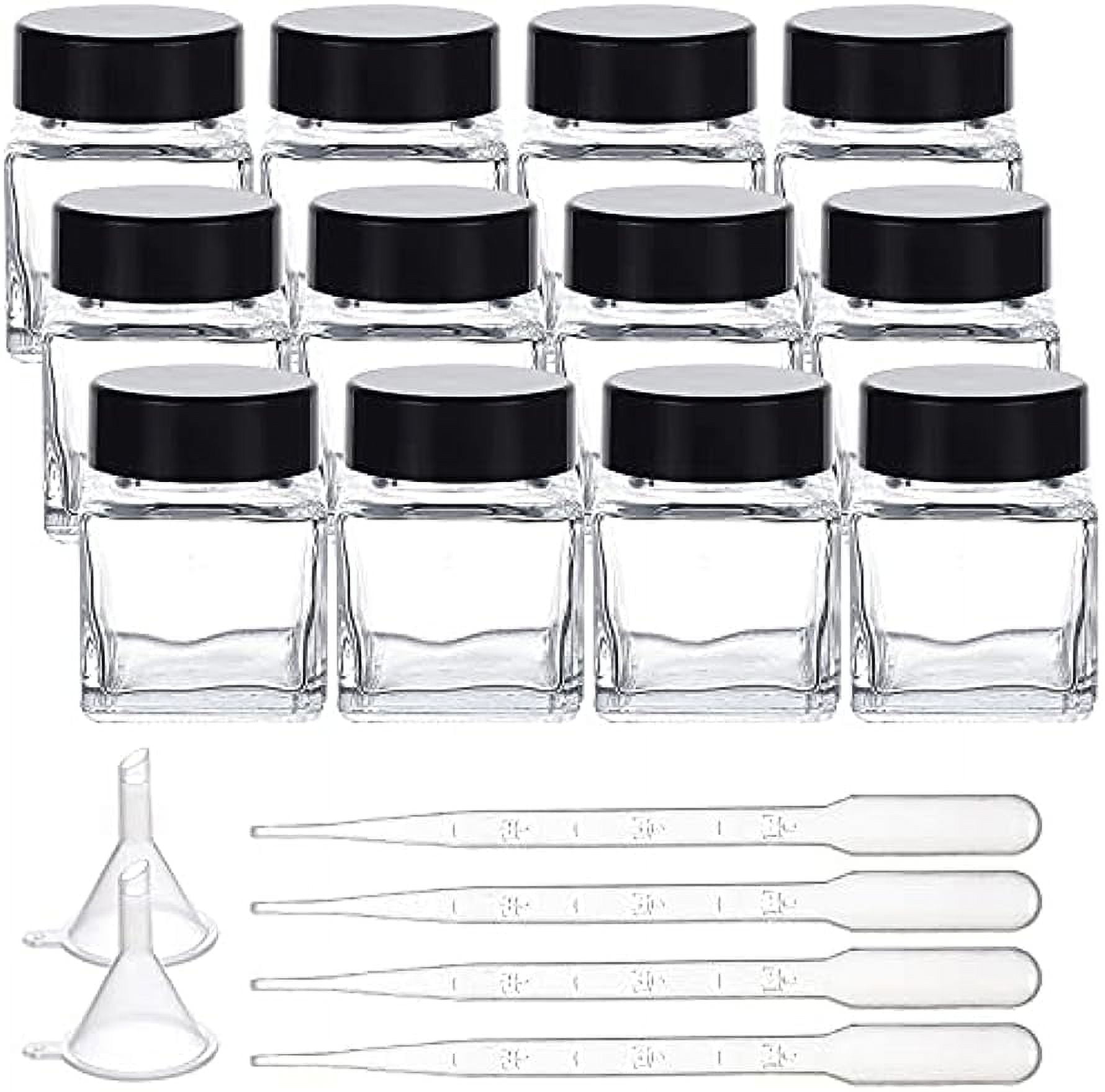 12 Pack 30ml Clear Empty Ink Bottles Glass Fountain Pen Ink Bottle with ...