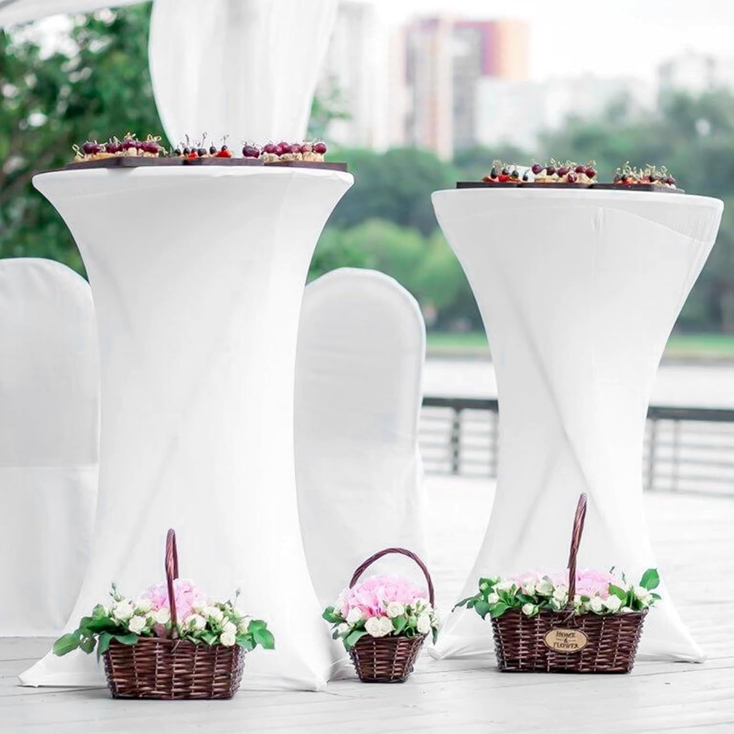 12 Pack 32x43 Inch Spandex Cocktail Table Covers - Walmart.com