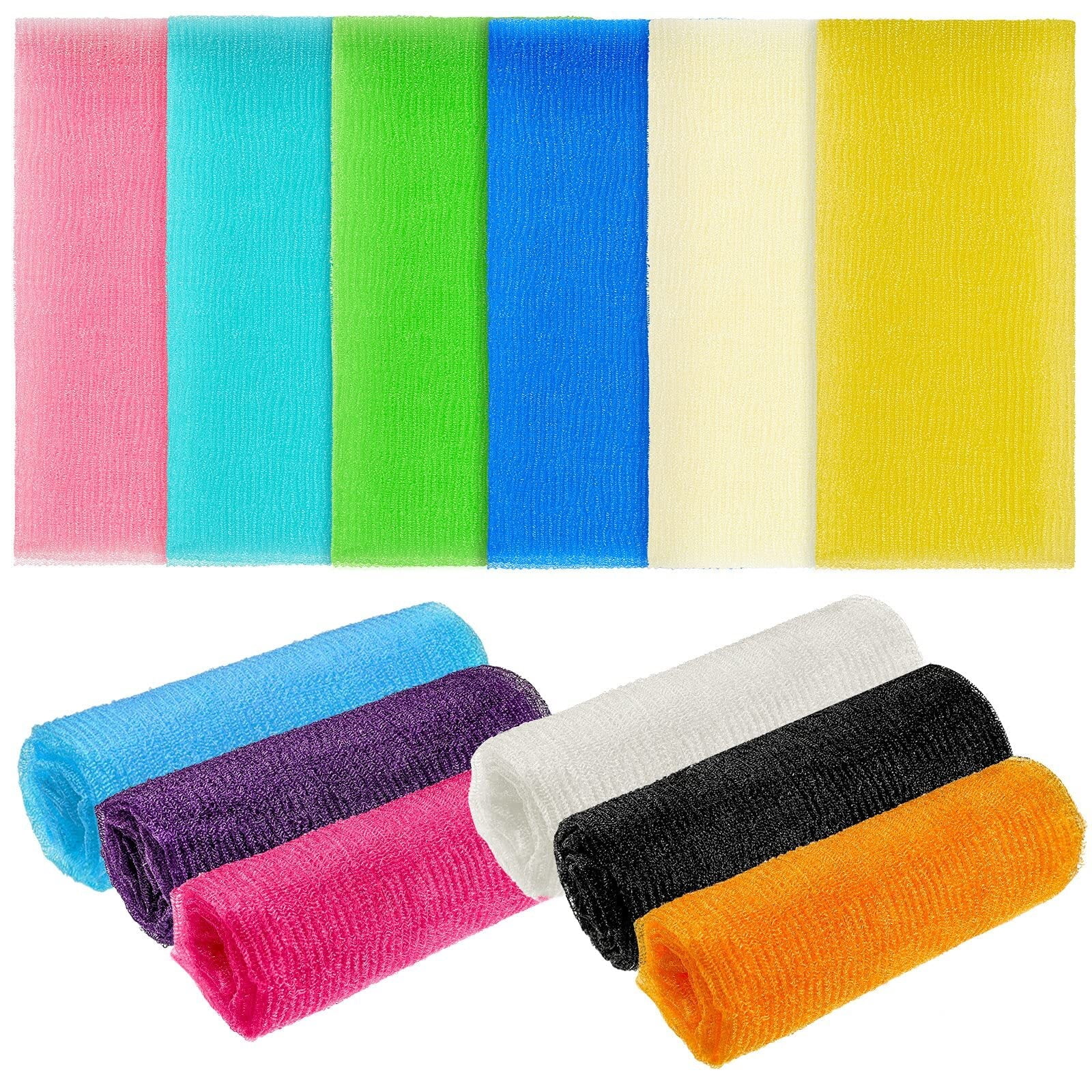 12 Pack 36 Inch Exfoliating Bath Cloth Towel African Net Sponge Extra ...