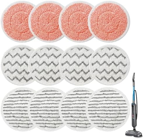 12 Pack 3897A Rotating Mop Pads for Bissell SpinWave SmartSteam ...