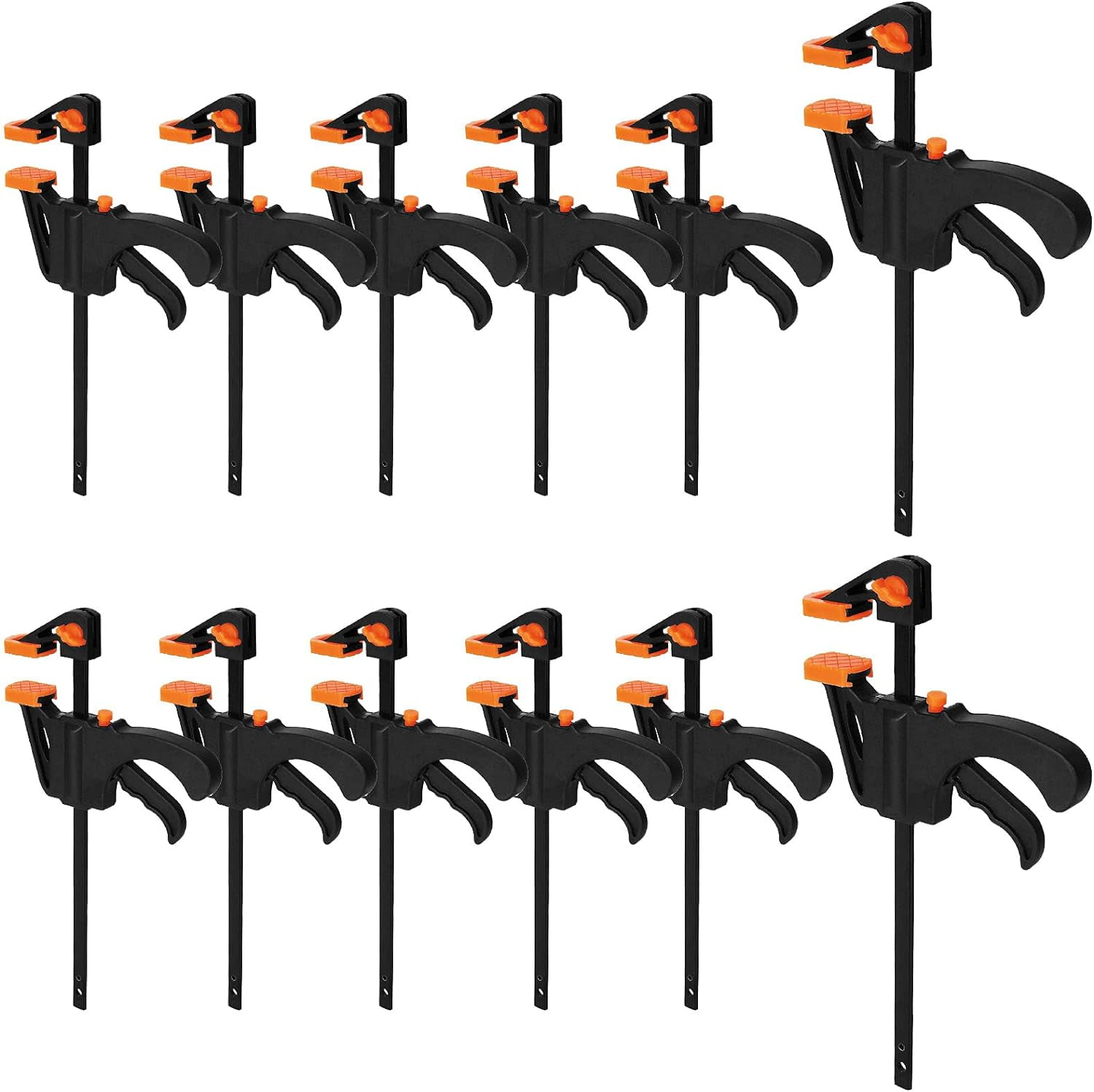 12 Pack 4 Inch Bar Clamps for Woodworking Quick Grip Clamps Trigger ...