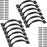 12 Pack 4 Inch Black Iron Gate Handle Pull with Screw for Professional ...