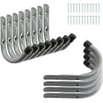 12 Pack 4-Inch Heavy Duty Garage Storage Wall Hooks, Steel J Utility ...