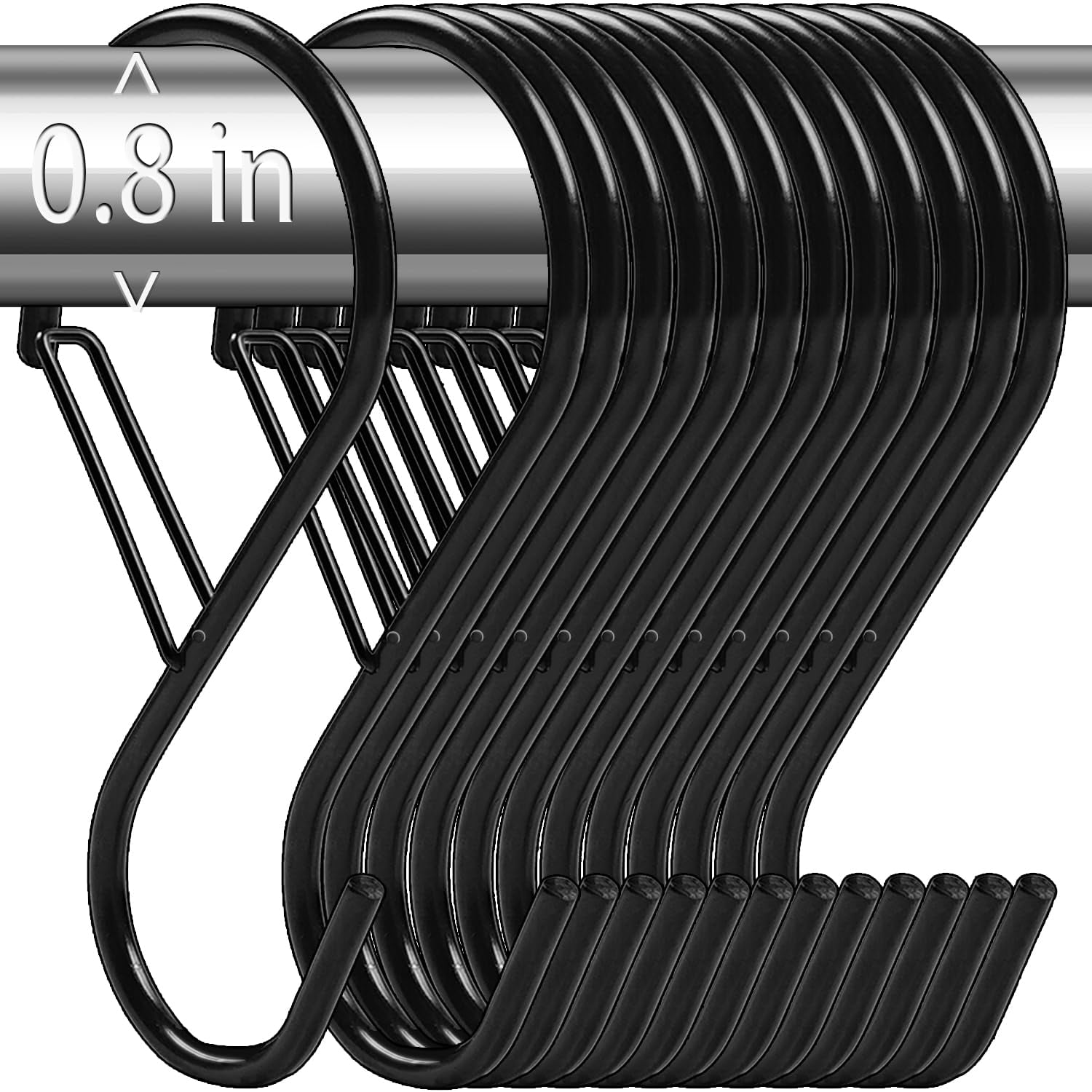 12 Pack 4 Inch Heavy Duty S Hooks for Hanging Plants, Jeans & Cooking ...