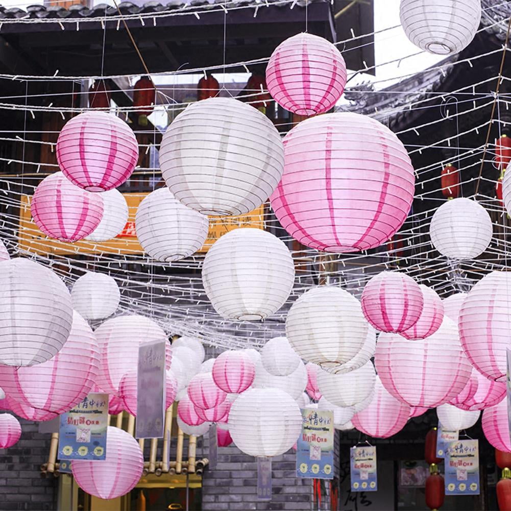 12 Pack 4 Inch Paper Lanterns, Hanging Round Paper Lanterns Handmade ...
