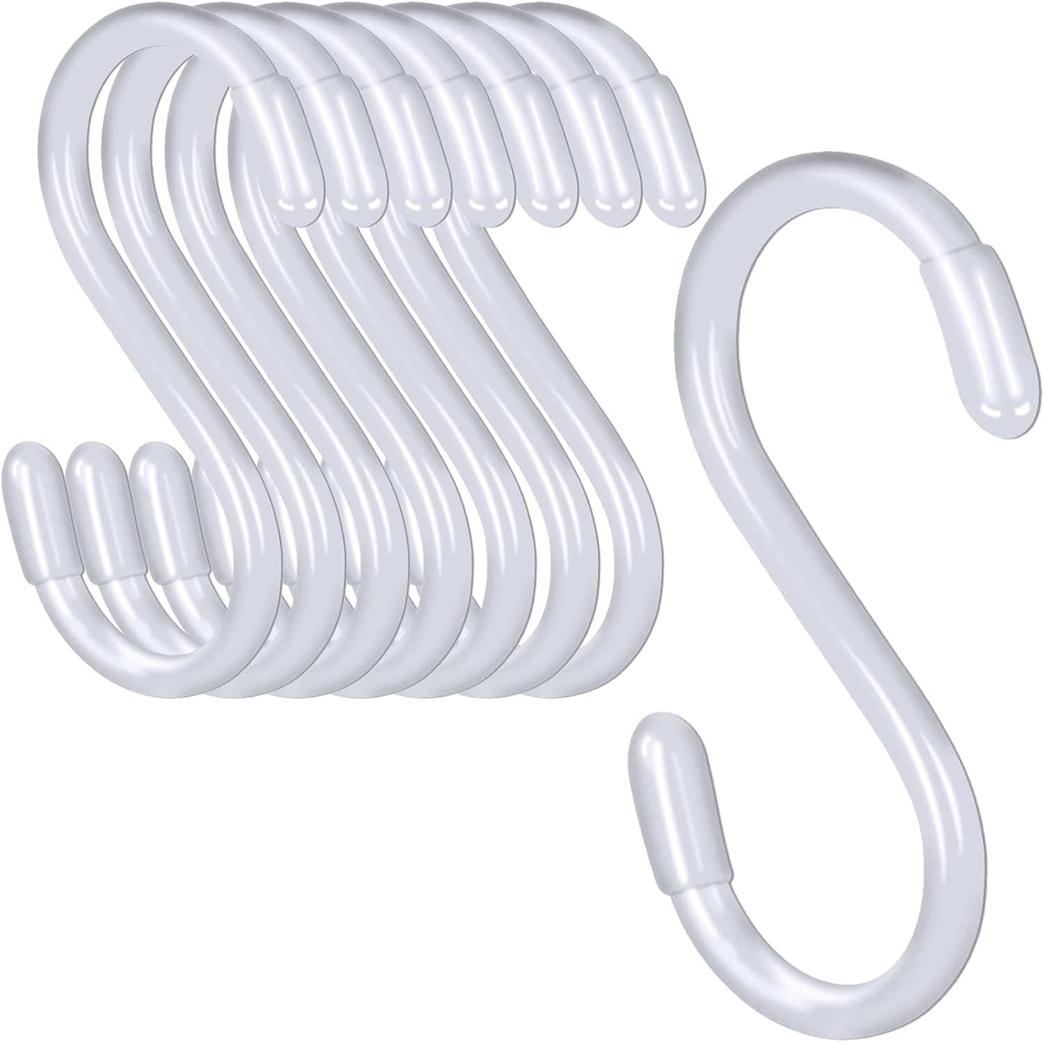 12 Pack 4 Inch S Hooks for Hanging Plants,Heavy Duty S Hooks, Vinyl ...