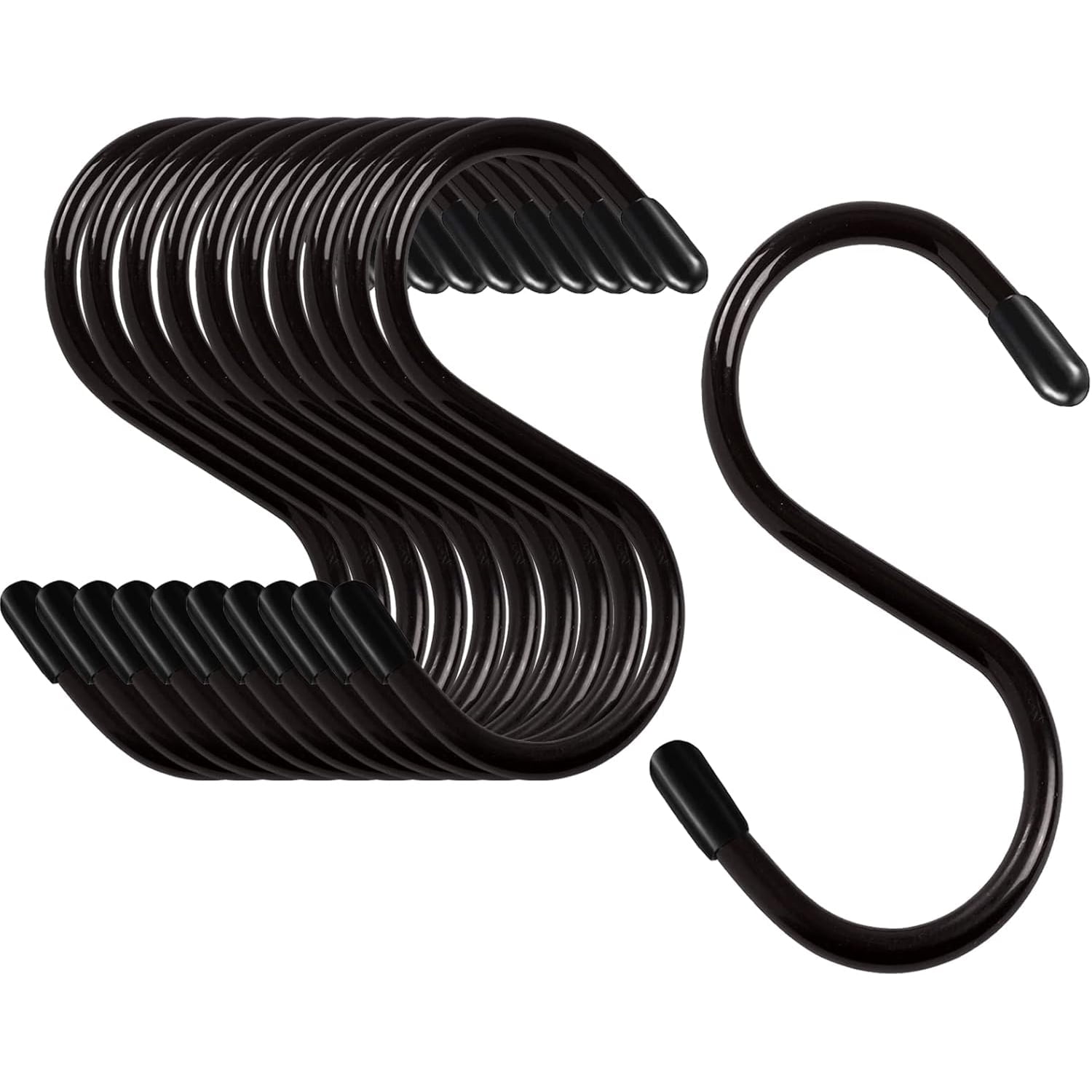 12 Pack 4 Inch S Hooks for Hanging Plants,Heavy Duty S Hooks, Vinyl ...